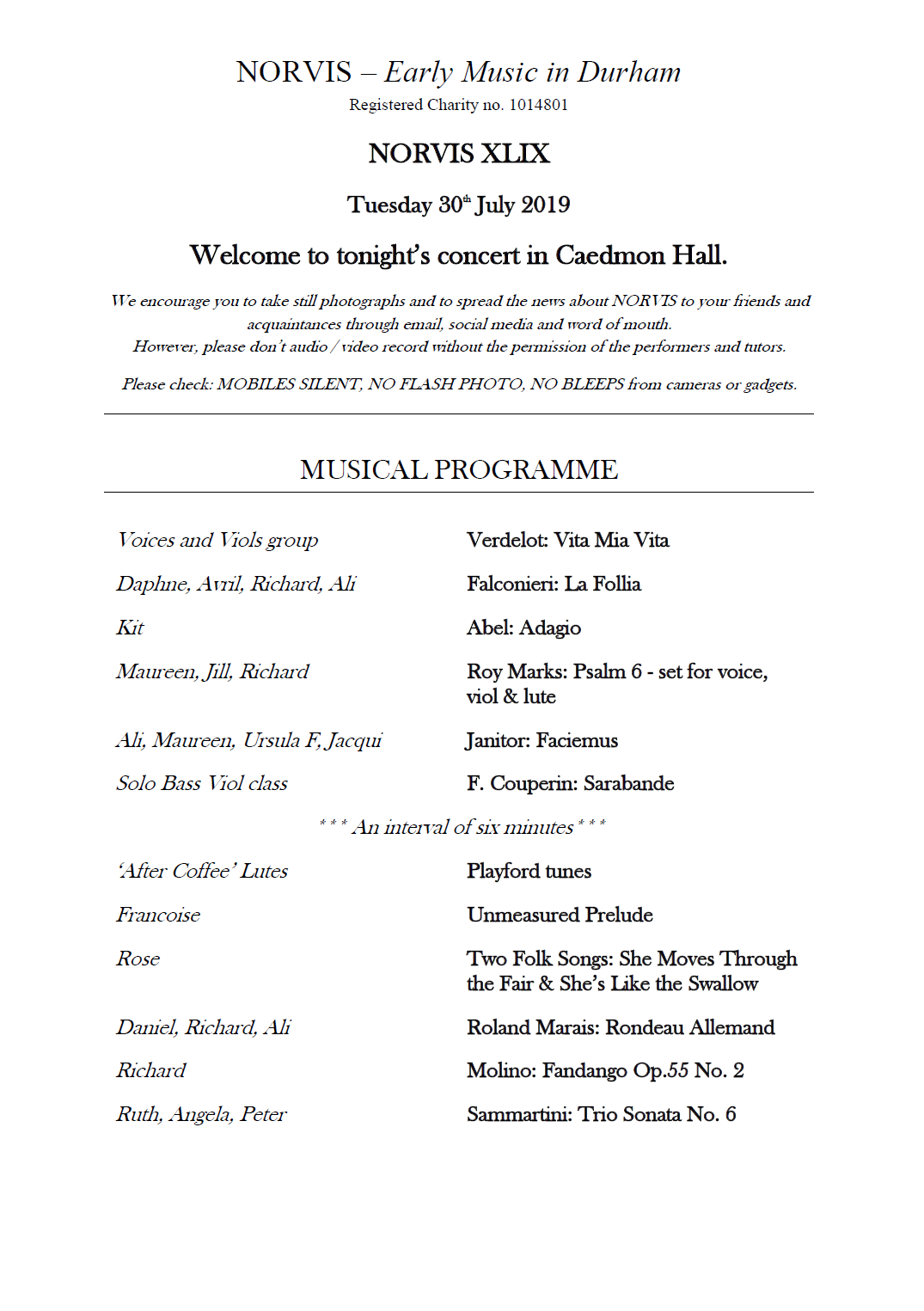 NORVIS XLIX Photos – NORVIS – Early Music Summer School